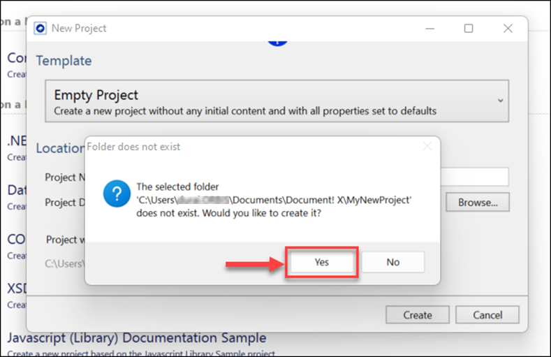 Creating a New Empty Project